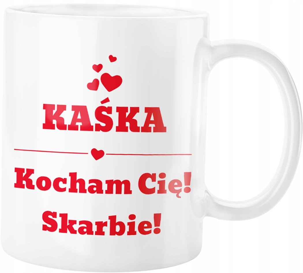 KUBEK KAŚKA KOCHAM CIĘ SKARBIE MIŁOŚĆ SERDUSZKA - Inna marka | Sklep ...