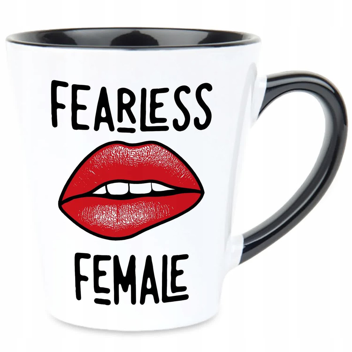Kubek Latte Czarno Biały FEARLESS FEMALE 350ml Na Prezent Zabawne Wzory - Inna marka | Sklep ...
