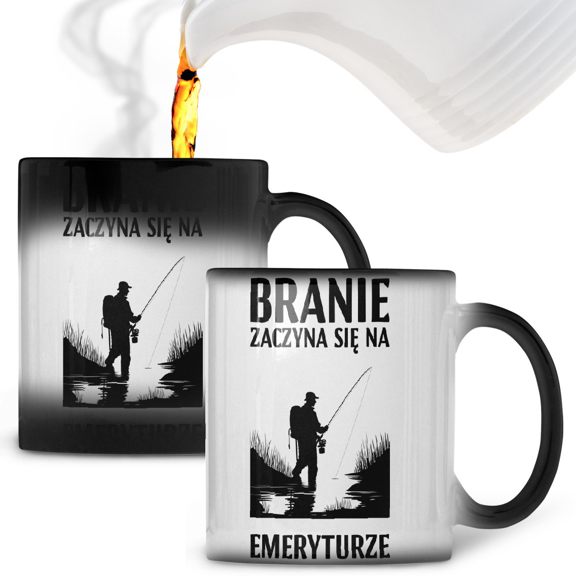 Kubek magiczny Branie Zaczyna Się Na Emeryturze Dla Wędkarza Emeryta ...
