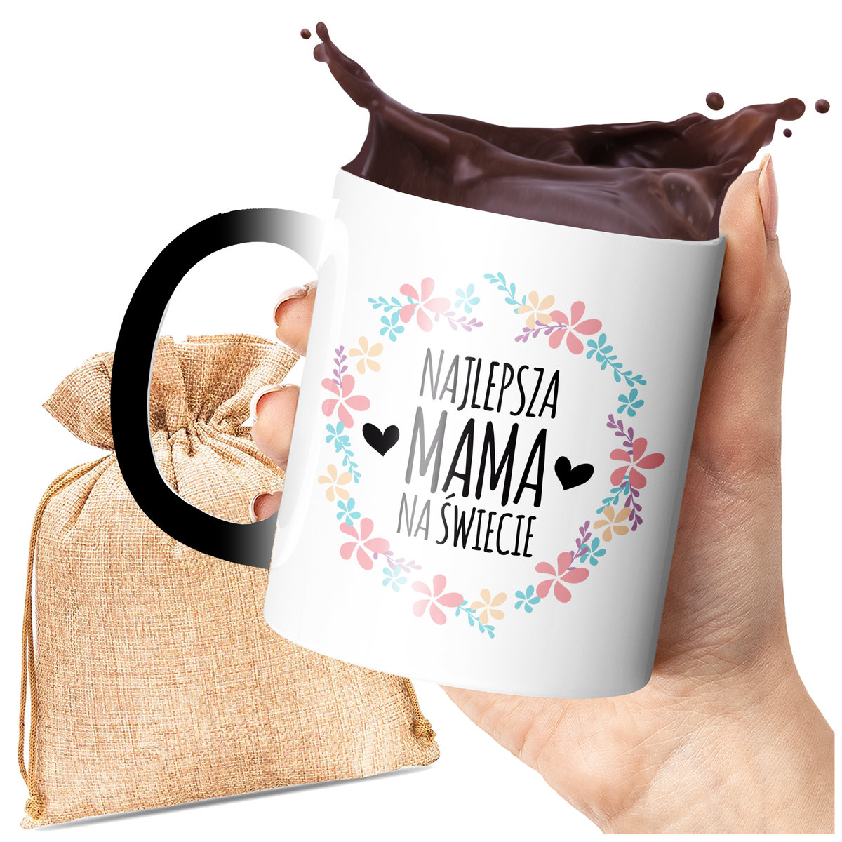 Kubek magiczny z nadrukiem najlepsza mama na świcie dzień mamy prezent - Inna marka | Sklep ...