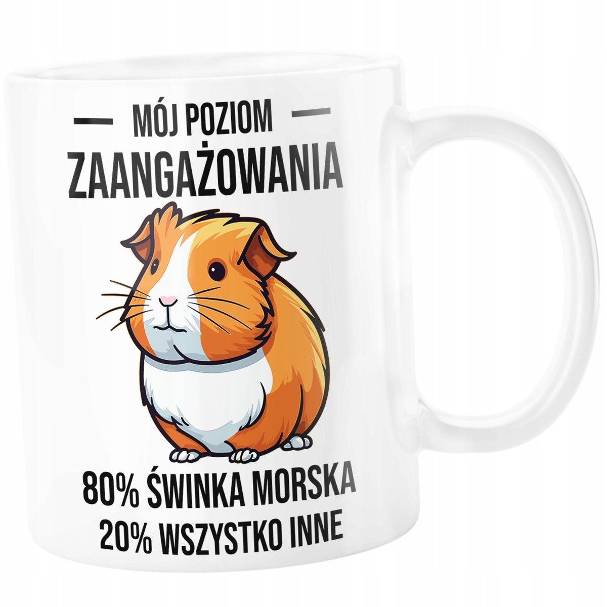 KUBEK MÓJ POZIOM ZAANGAŻOWANIA ŚWINKA MORSKA - StudioGraficzneKT ...