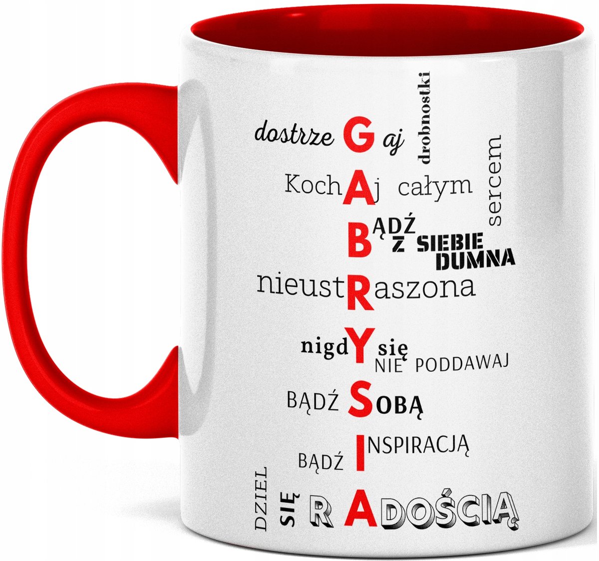 Kubek motywacyjny z nadrukiem imieniem GABRYSIA - Inna marka | Sklep ...