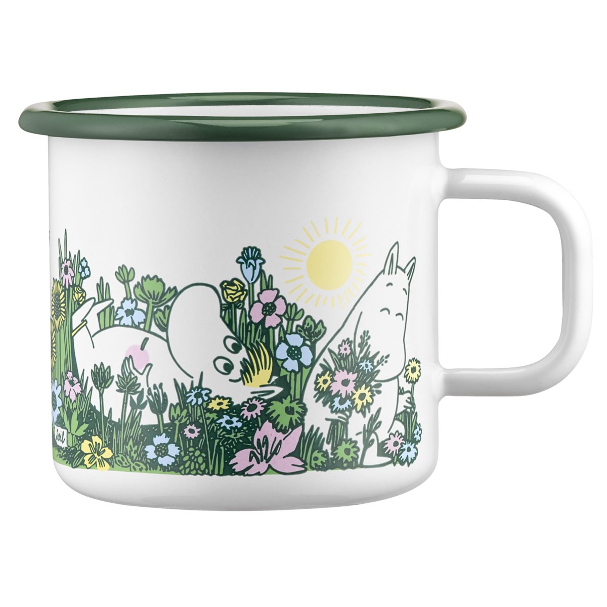 Kubek MUMINKI emaliowany metalowy IN THE GARDEN MUMINKI MUURLA 370 ml ...