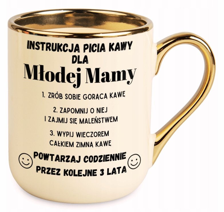 Kubek Na Dzień Mamy Prezent Dla Matki Mamusi Złoty Kubek Własnym ...