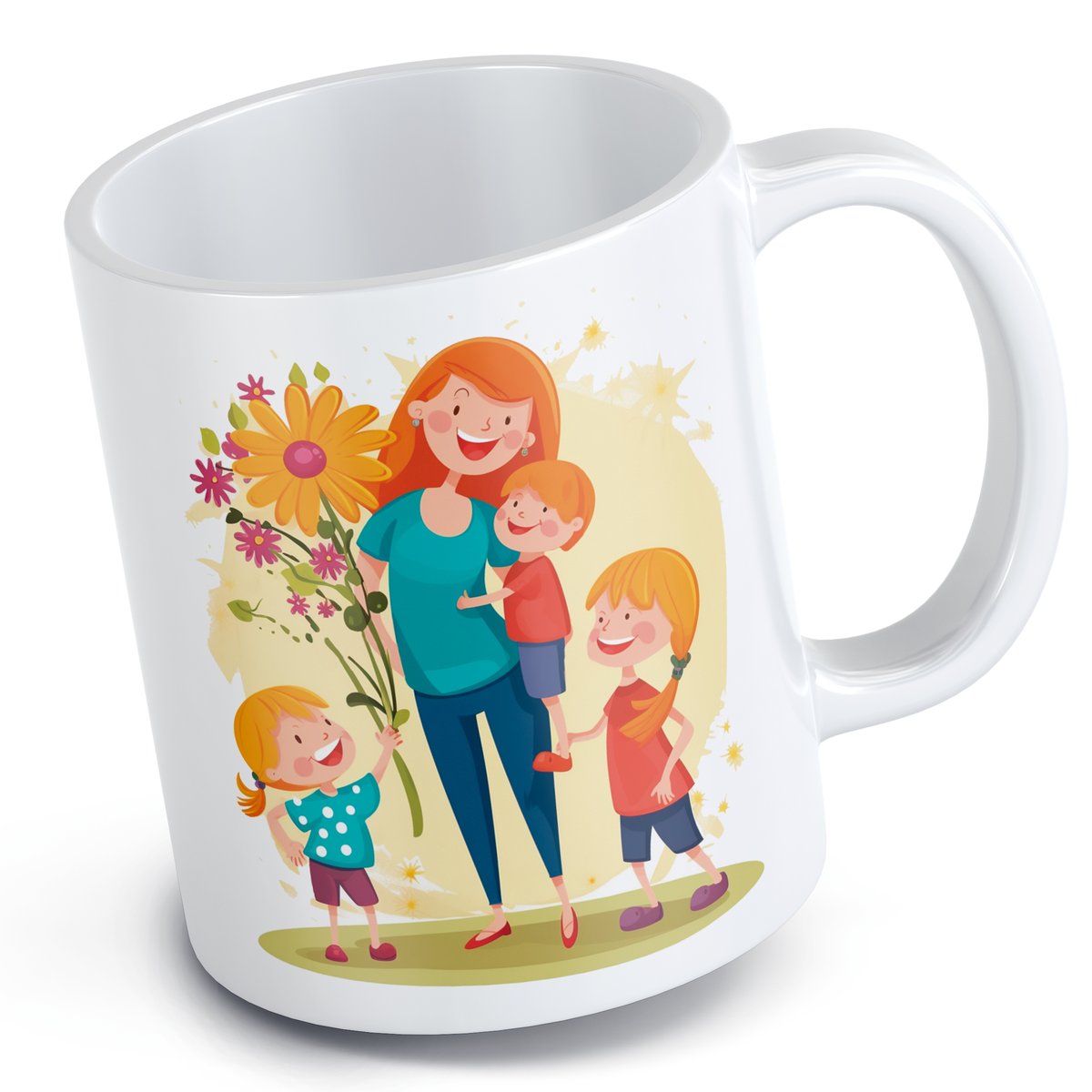 Kubek na dzień matki mamy od rodziny najwspanialsza mama na świecie prezent - Kubkotwórnia ...