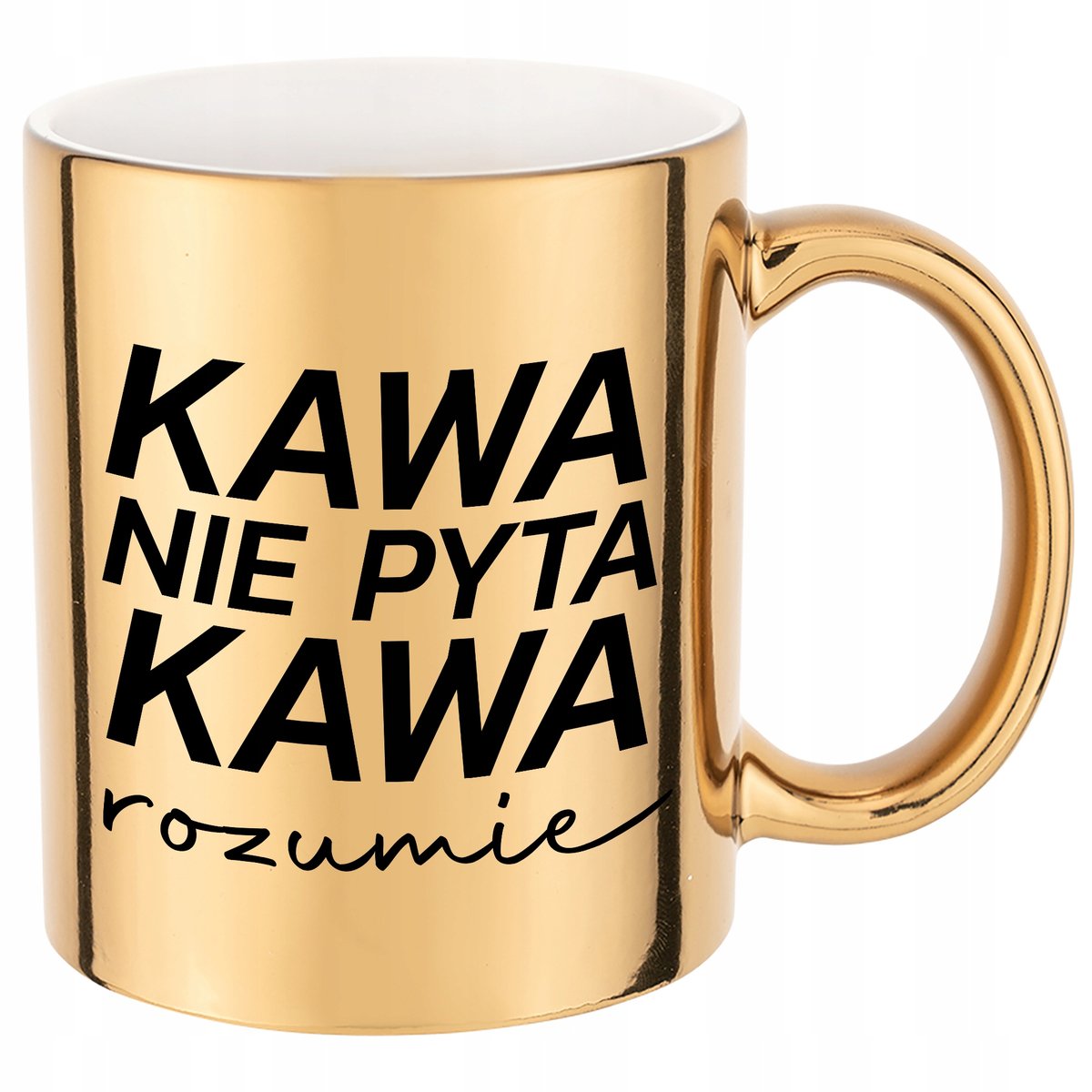 KUBEK NA KAWE ZŁOTY DO PRACY ŚMIESZNE NAPISY WZORY - Inna marka | Sklep EMPIK.COM