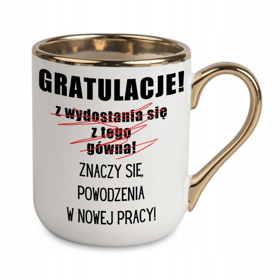 Kubek Na Pożegnanie Odejście Koleżanki Kolegi Z Pracy Biura Grawer Złoty - Inna marka | Sklep ...