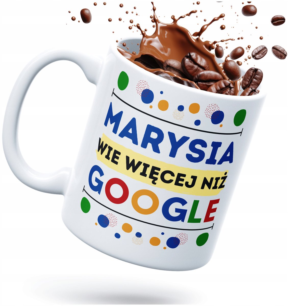 Kubek Na Prezent Dla Marysi Marii Majki Trwały Nadruk Dwustronny Biały ...