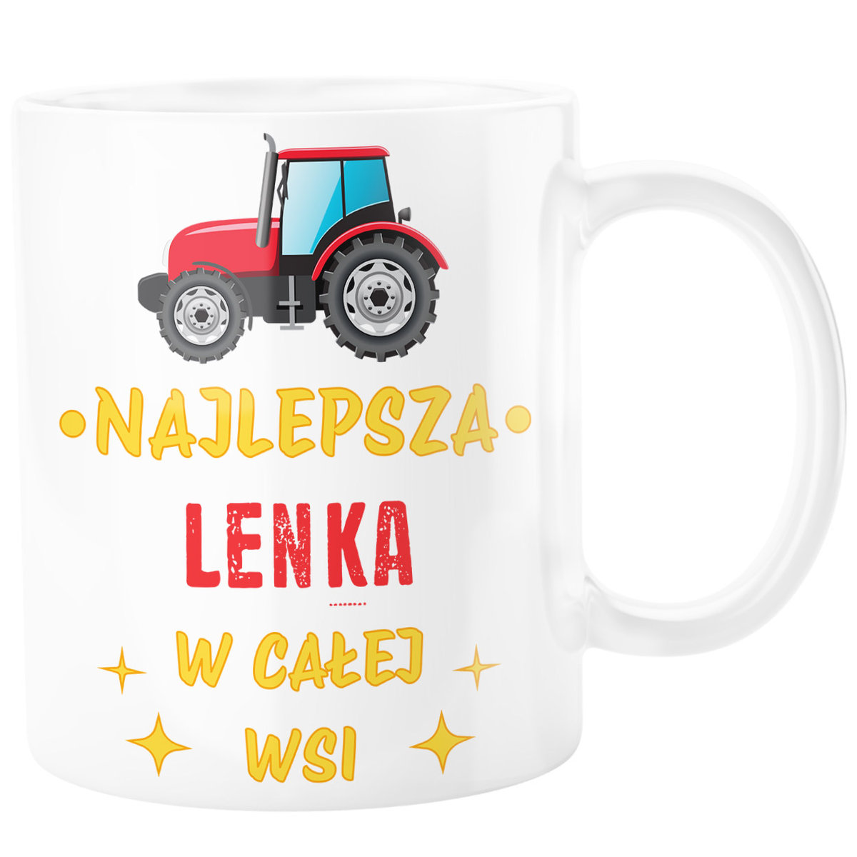 KUBEK NAJLEPSZA LENKA W CAŁEJ WSI PREZENT ZABAWNY TRAKTOR - Inna marka ...