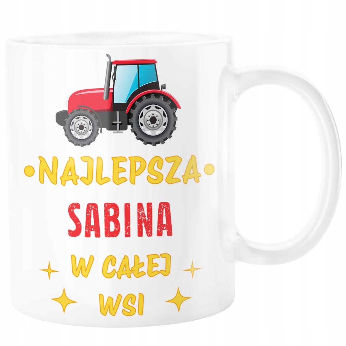 KUBEK NAJLEPSZA SABINA W CAŁEJ WSI PREZENT ZABAWNY TRAKTOR - Inna marka ...