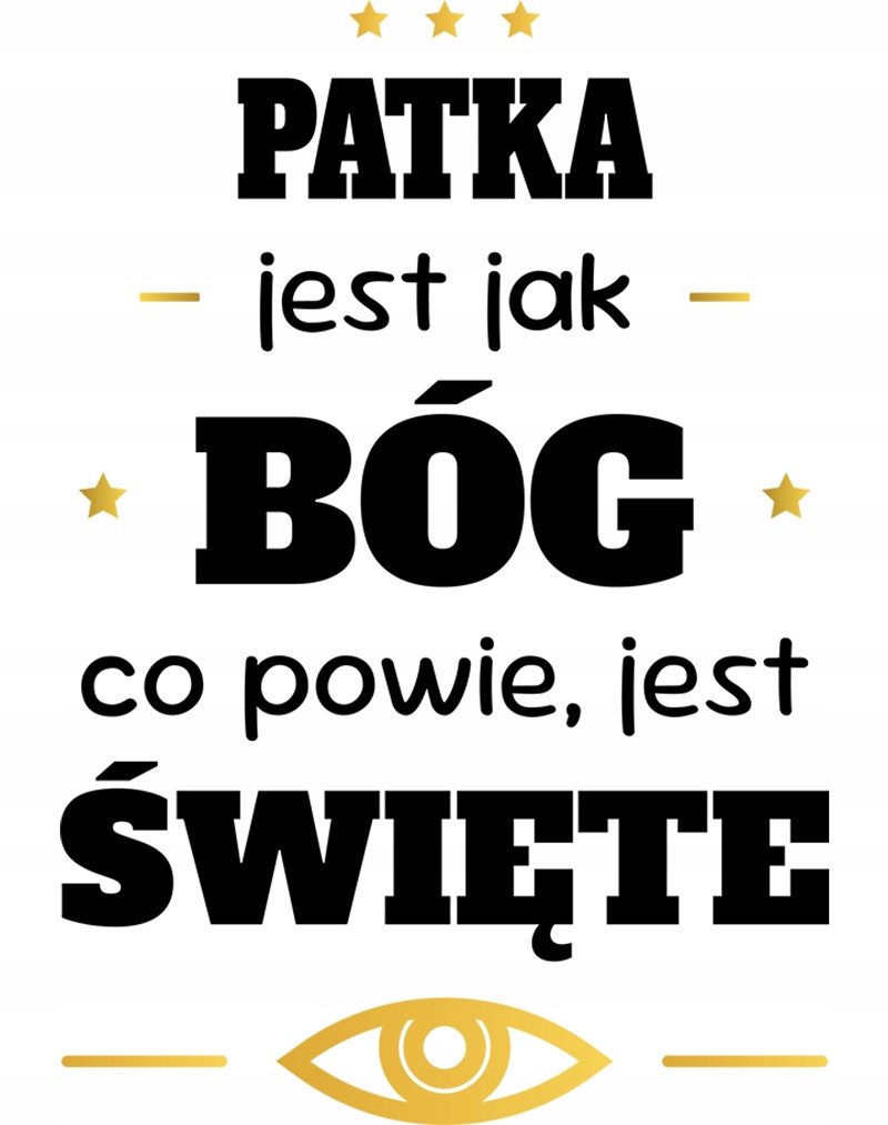 KUBEK PATKA JEST JAK BÓG CO POWIE JEST ŚWIĘTE HIT - Inna marka | Sklep EMPIK.COM