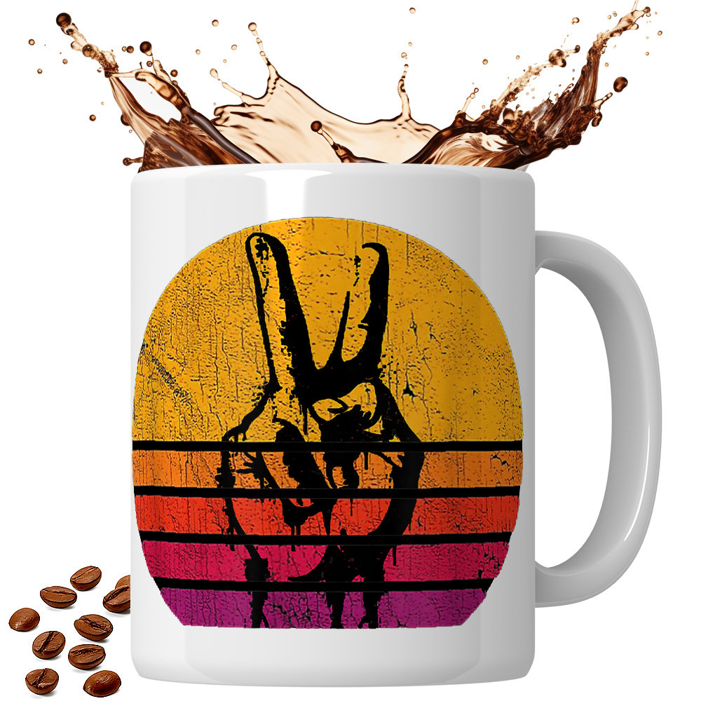 Kubek PEACE LOVE Znak pokoju vintage - VoloDonum | Sklep EMPIK.COM