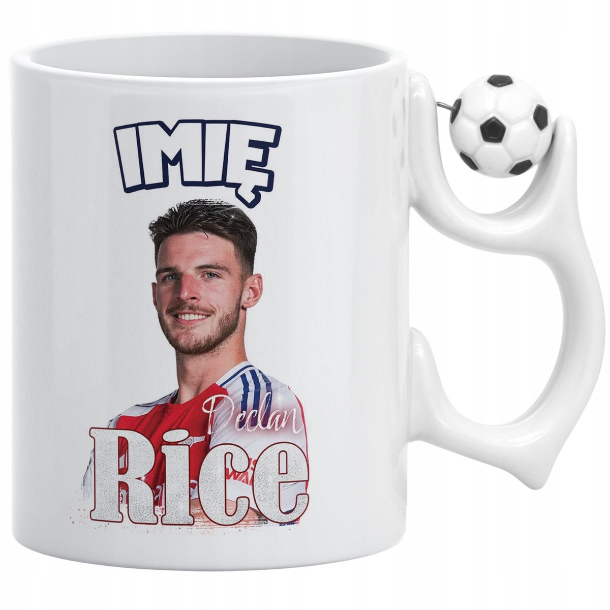 Kubek piłkarski personalizowany Declan Rice dla kibiców Arsenal - Bullz ...