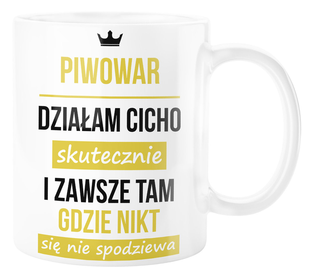 KUBEK PIWOWAR DZIAŁAM CICHO PREZENT - DrukFun | Sklep EMPIK.COM