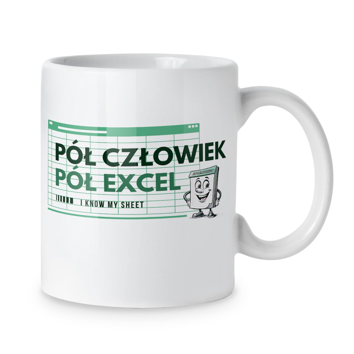 Kubek Pół człowiek pół excel i know my sheet - Inna marka | Sklep EMPIK.COM