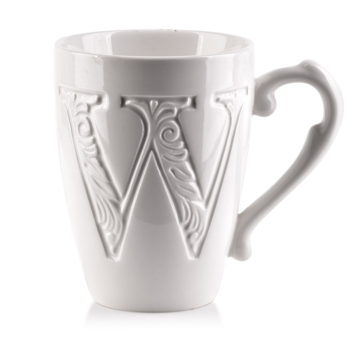 Kubek porcelanowy Basic Nature 450ml, Litera W Mondex - Mondex | Sklep EMPIK.COM