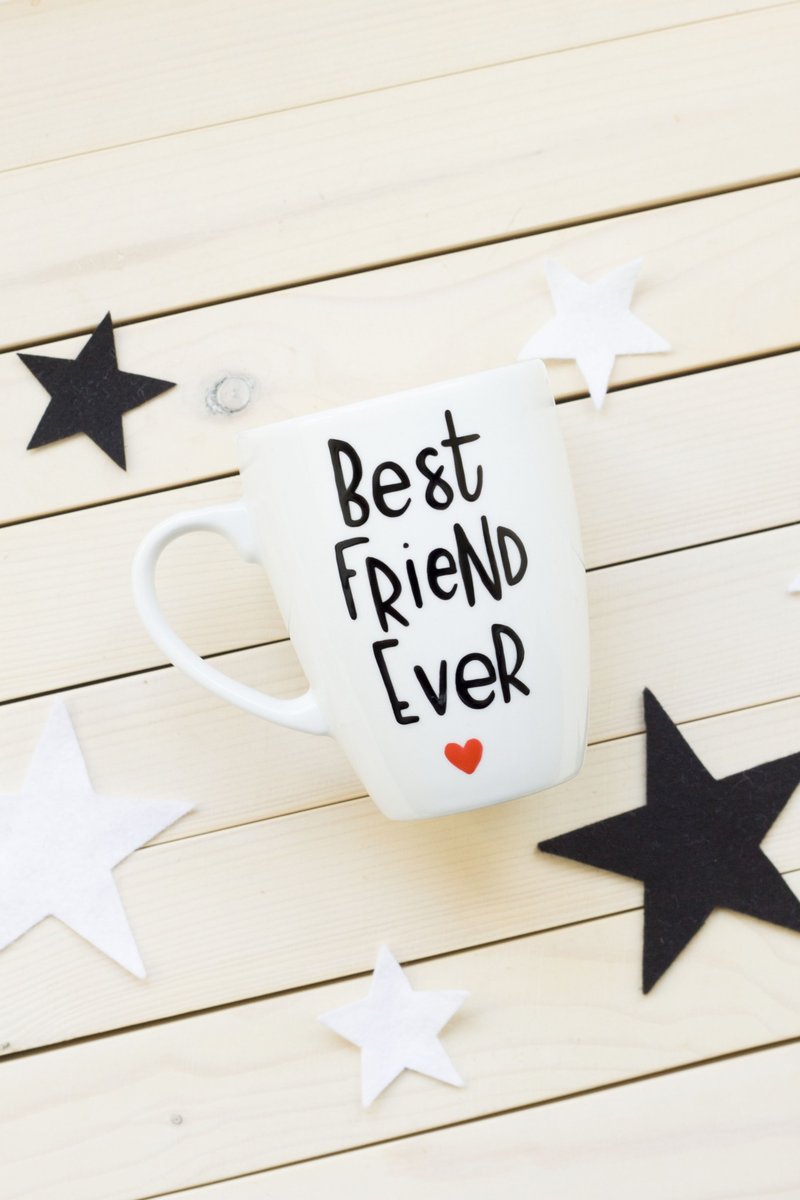 Kubek porcelanowy, Best Friend Ever, Kika Handmade - Kika Handmade ...