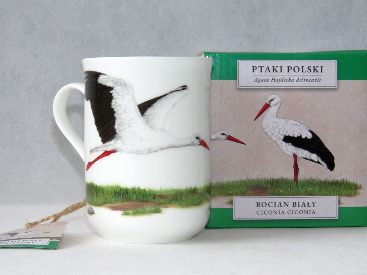 Kubek porcelanowy BOCIAN/PTAKI POLSKI by Agata Hajdecka 300 ml MCP ...