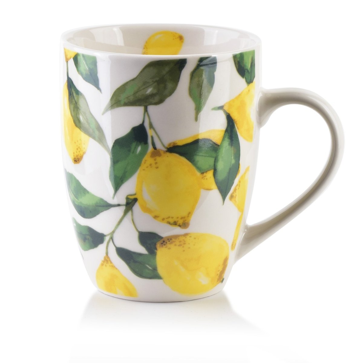 Kubek porcelanowy Lemon 360 ml, Mondex, żółty - Mondex | Sklep EMPIK.COM