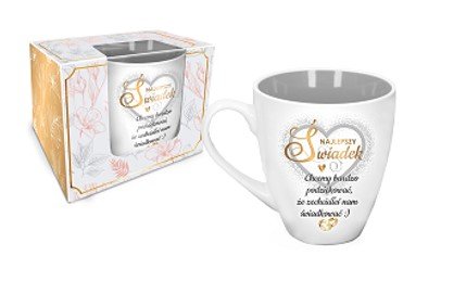 Kubek porcelanowy Śluby 2023 Najlepszy Świadek, Szary Creative Factory - Creative Factory ...