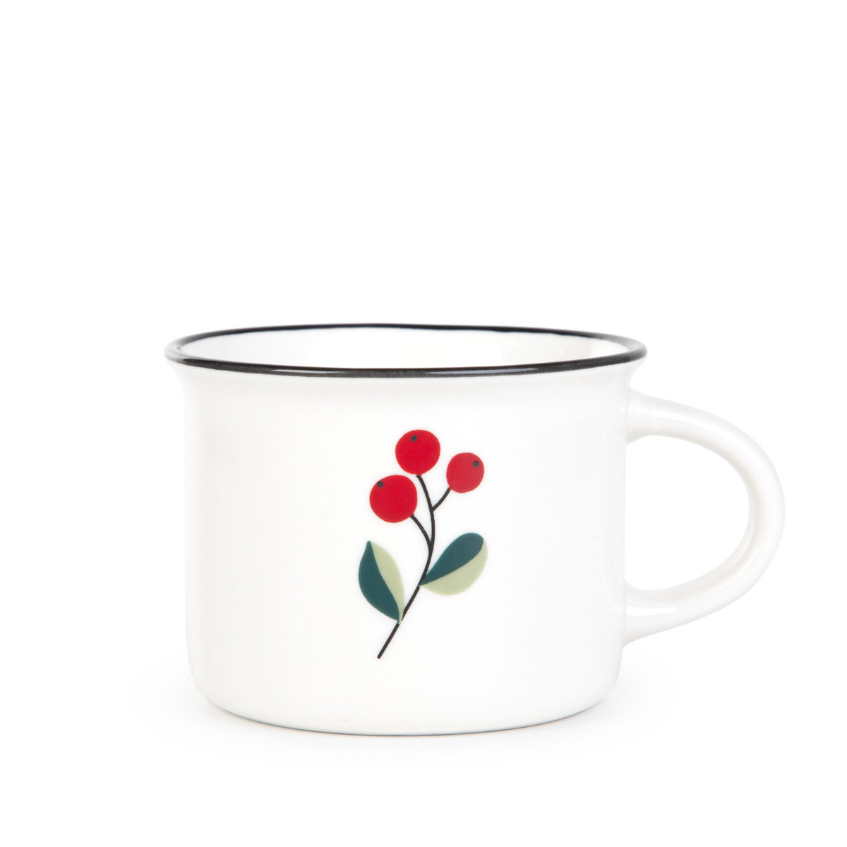 Kubek porcelanowy świąteczny ANTILA z jarzębiną 150 ml Homla - Homla ...