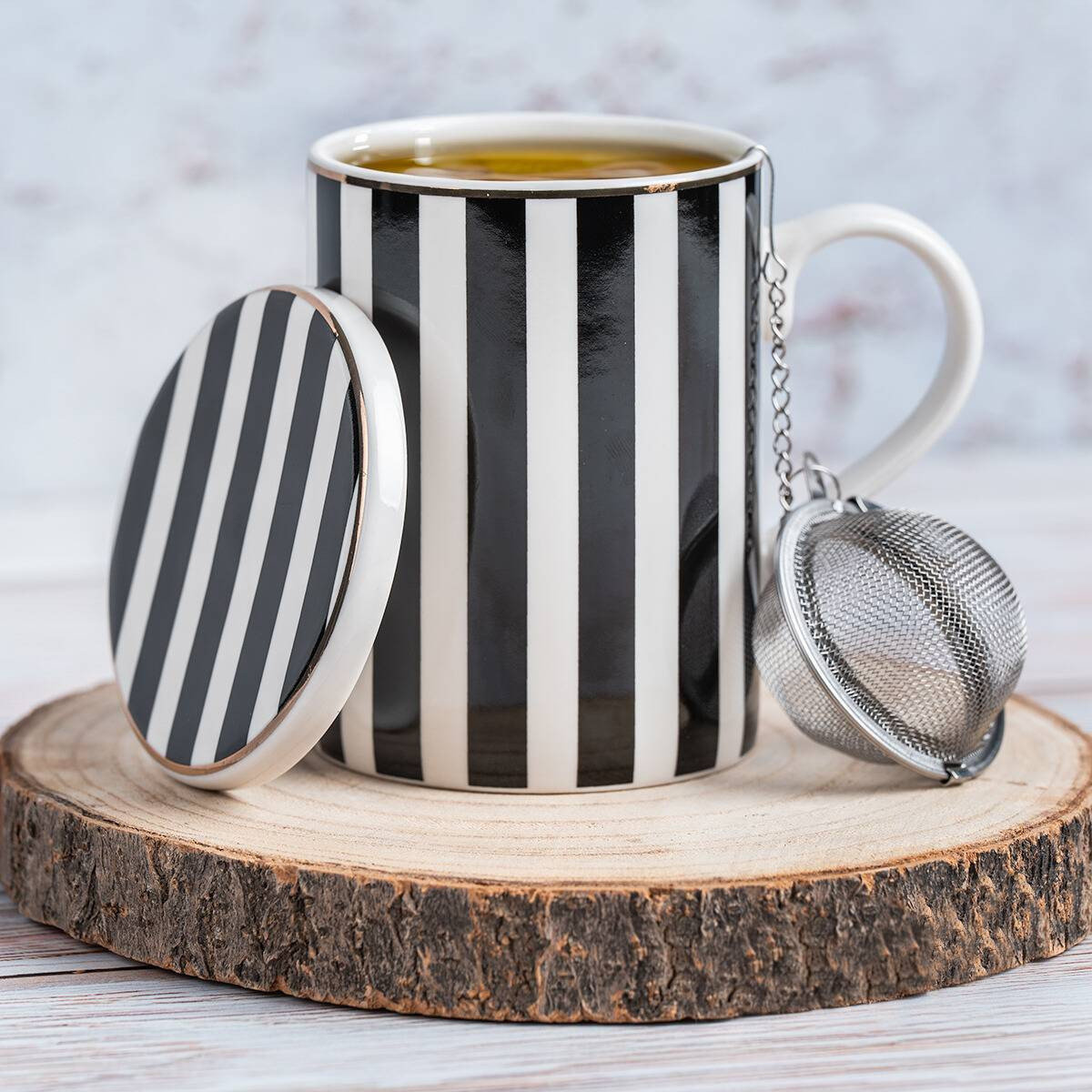 Kubek porcelanowy, z zaparzaczem, 380 ml, PRIMA-DECO - PRIMA-DECO ...