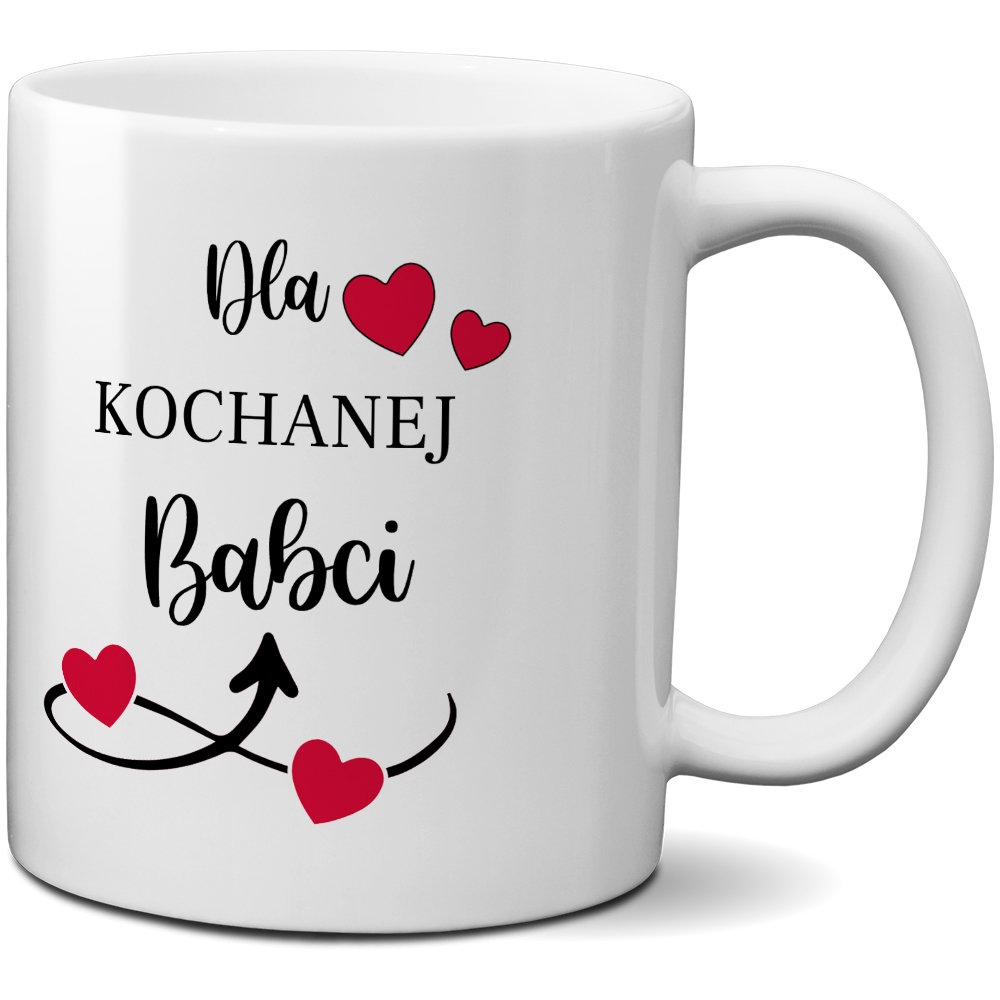 Kubek porcelitowy z nadrukiem - Dla Kochanej Babci, 330ml, CupCup.pl - CupCup.pl | Sklep EMPIK.COM