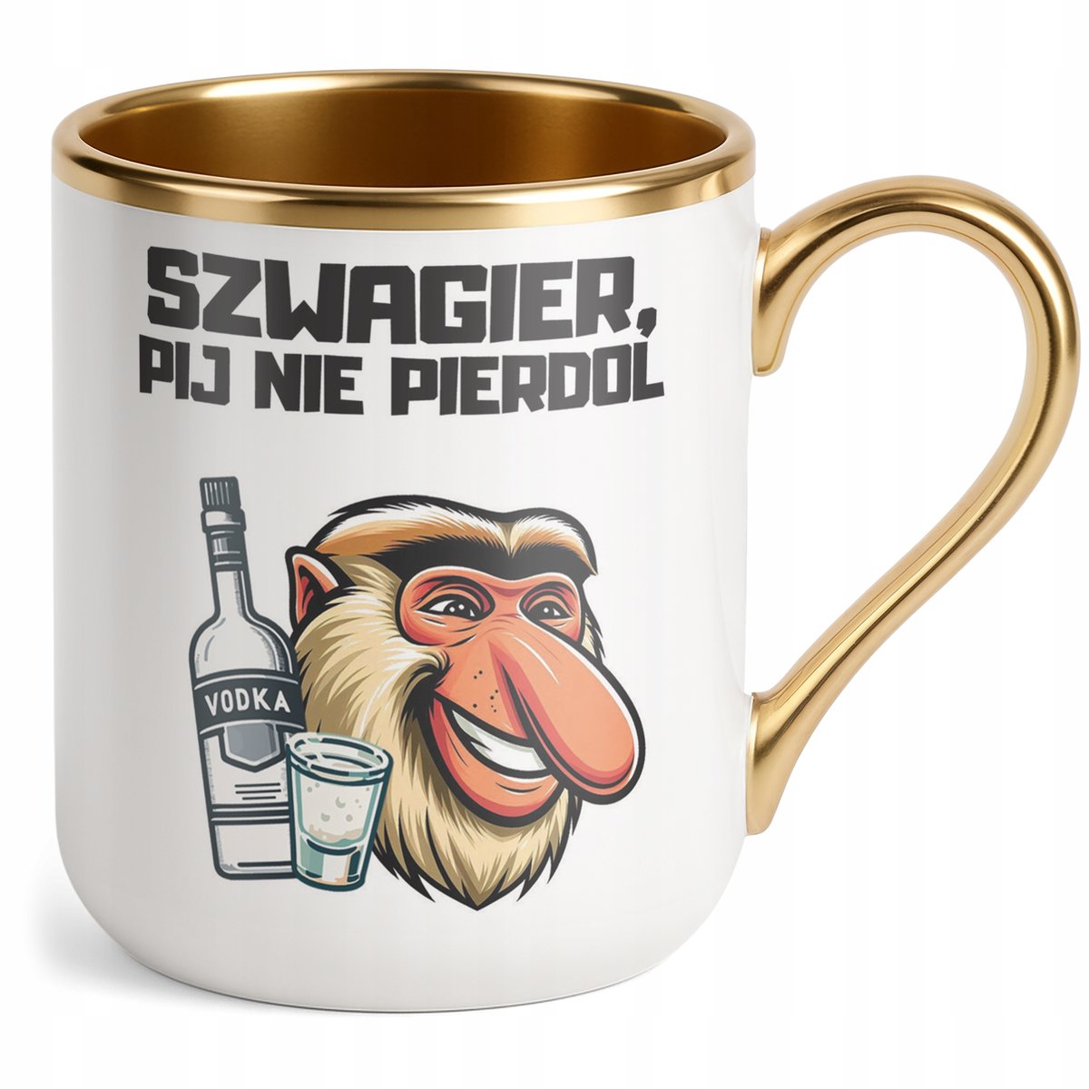 Kubek Premium Złoty Janusz Nosacz Szwagier Pij Zabawny Prezent - Bullz ...