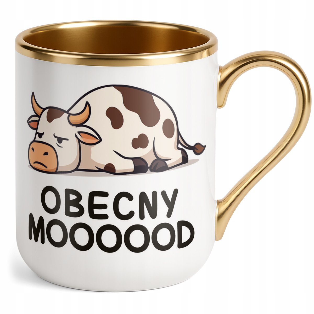 Kubek Premium Złoty Obecny Mooood Śmieszny Zabawny Prezent - Bullz ...