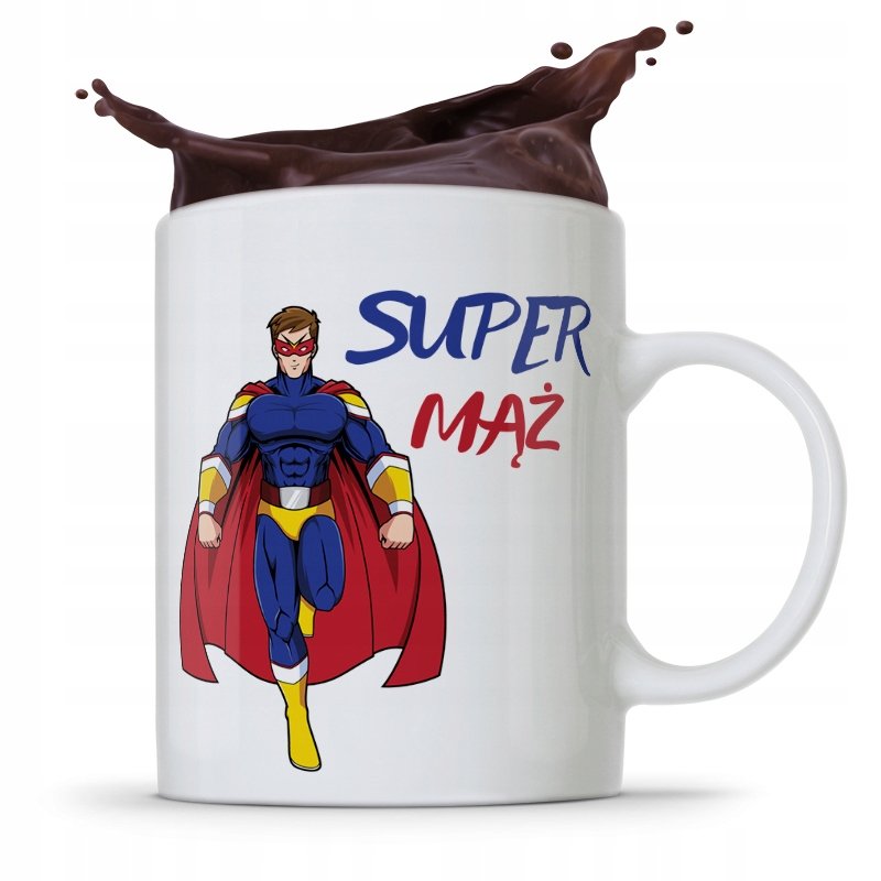 KUBEK PREZENT DLA CHŁOPAKA SUPER MĄŻ z Nadrukiem ze Zdjęciem - PoliDraw ...