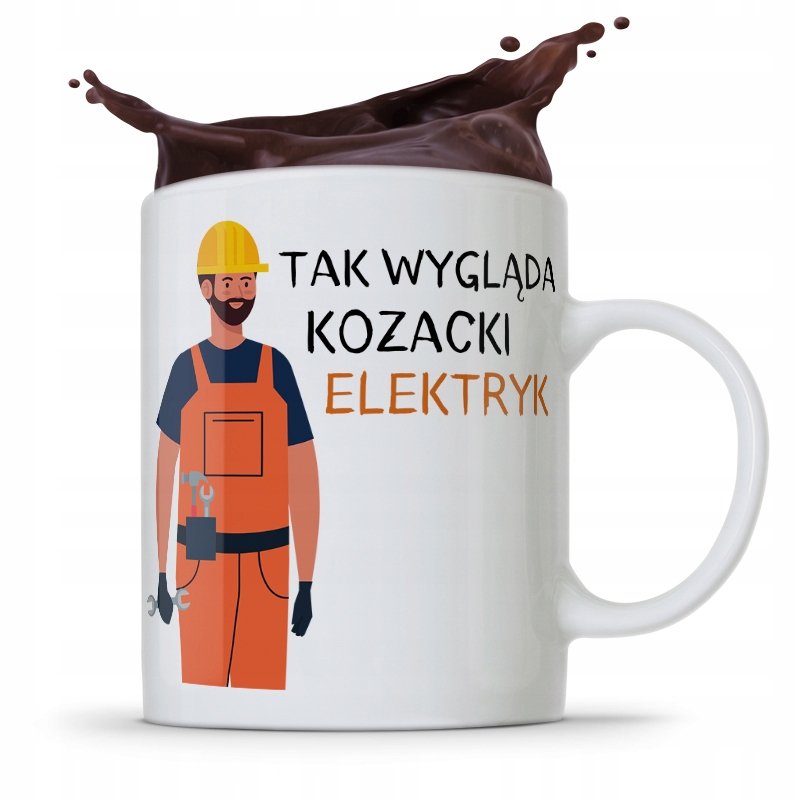 KUBEK PREZENT DLA ELEKTRYKA KOZACKI ELEKTRYK z Nadrukiem ze Zdjęciem - PoliDraw | Sklep EMPIK.COM