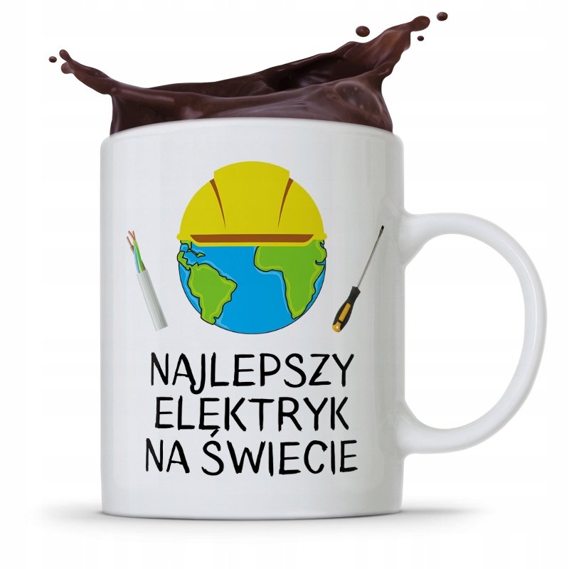 KUBEK PREZENT DLA ELEKTRYKA NAJLEPSZY ELEKTRYK z Nadrukiem ze Zdjęciem - PoliDraw | Sklep EMPIK.COM