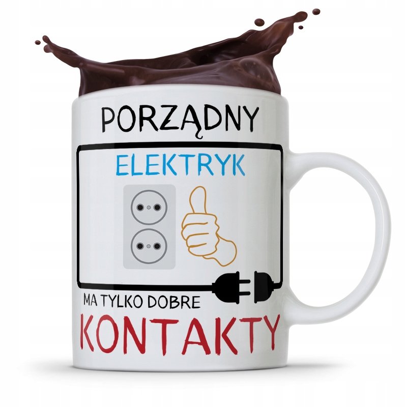 KUBEK PREZENT DLA ELEKTRYKA PORZĄDNY ELEKTRYK z Nadrukiem ze Zdjęciem - PoliDraw | Sklep EMPIK.COM