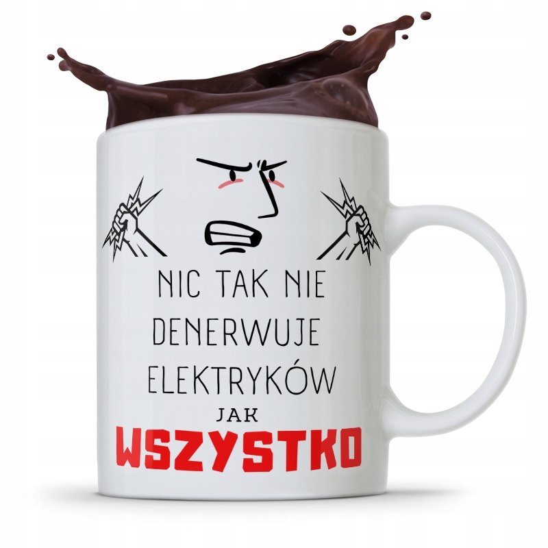 KUBEK PREZENT DLA ELEKTRYKA WSZYSTKO DENERWUJE z Nadrukiem ze Zdjęciem - PoliDraw | Sklep EMPIK.COM