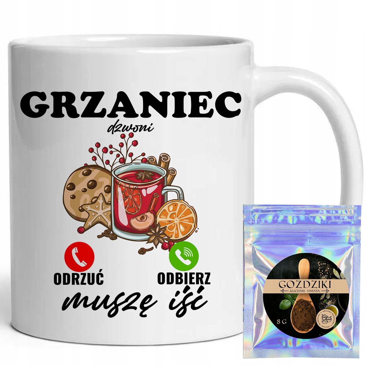 KUBEK PREZENT DLA FANA GRZAŃCA GRZANIEC DZOWNI MUSZE IŚĆ ZABAWNY ...