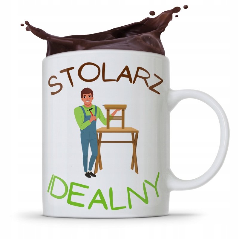 KUBEK PREZENT DLA STOLARZA STOLARZ IDEALNY z Nadrukiem ze Zdjęciem ...