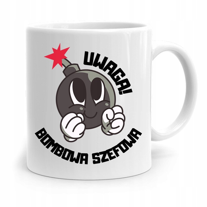 KUBEK PREZENT DLA SZEFOWEJ BOMBOA SZEFOWA z Nadrukiem ze Zdjęciem ...
