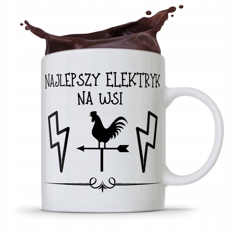 KUBEK PREZENT ELEKTRYKA NAJLEPSZY ELEKTRYK NA WSI z Nadrukiem ze Zdjęciem - PoliDraw | Sklep ...