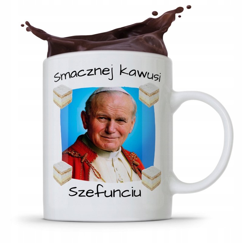 KUBEK PREZENT JAN PAWEŁ II PAPIEŻ SMACZNEJ KAWUSI z Nadrukiem ze Zdjęciem - PoliDraw | Sklep ...