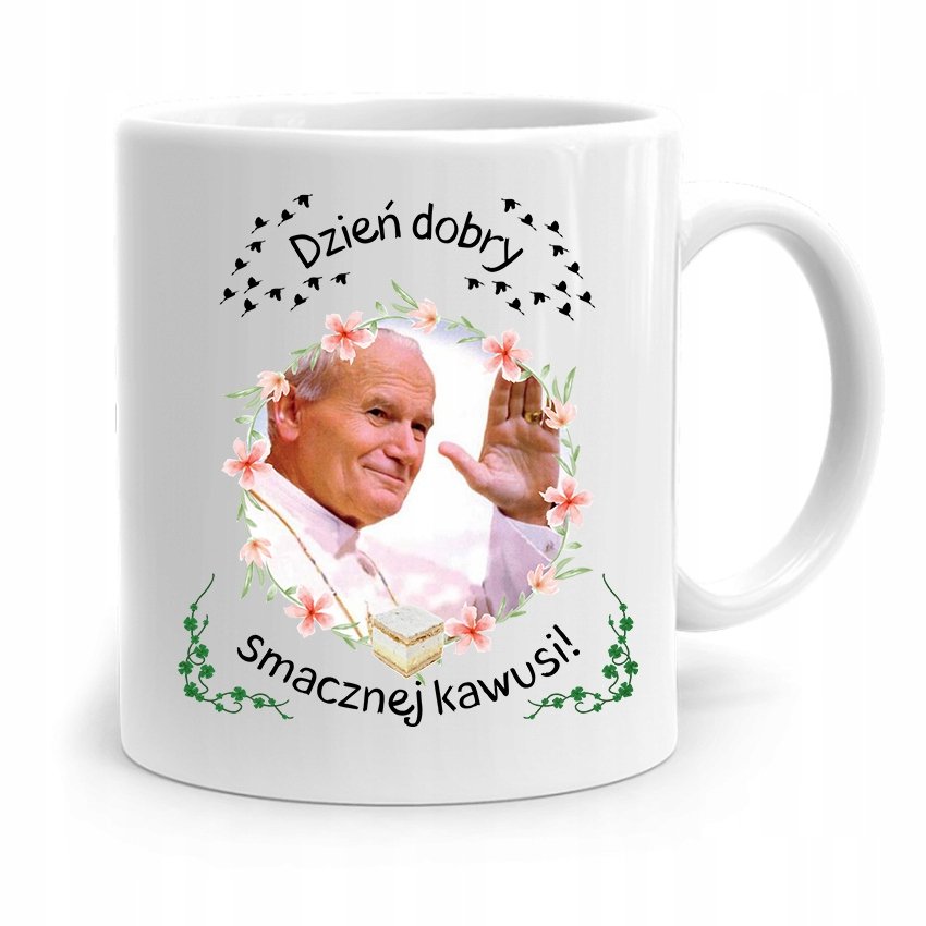 KUBEK PREZENT JAN PAWEŁ II PAPIEŻ SMACZNEJ KAWUSI z Nadrukiem ze Zdjęciem - PoliDraw | Sklep ...
