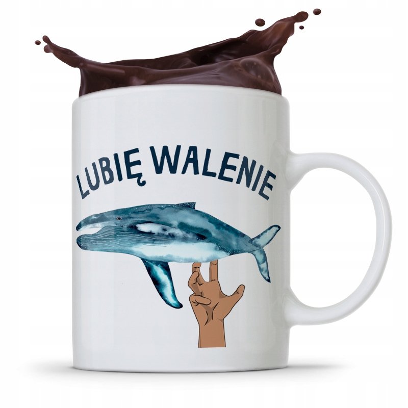 KUBEK PREZENT ŚMIESZNY ZABAWNY LUBIĘ WALENIE z Nadrukiem ze Zdjęciem ...