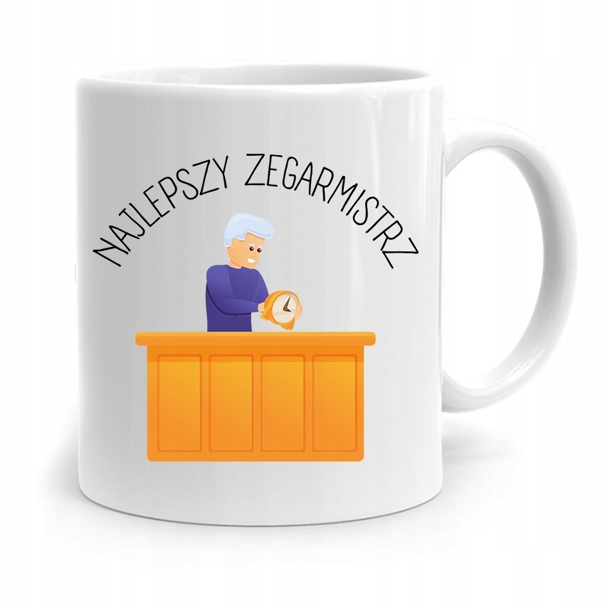 KUBEK PREZENT ZEGARMISTRZA NAJLEPSZY ZEGARMISTRZ z Nadrukiem ze Zdjęciem - PoliDraw | Sklep ...
