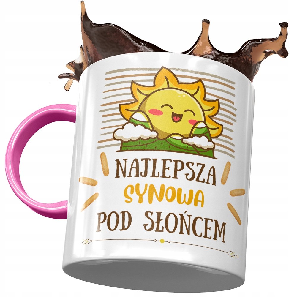 Kubek Różowy Dla Synowej Żony Syna Prezent z Nadrukiem ze Zdjęciem ...