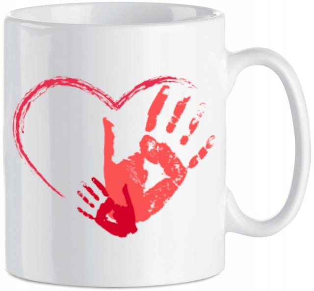 Kubek Serce Ręce Dzień Mamy - HaftNadruk | Sklep EMPIK.COM