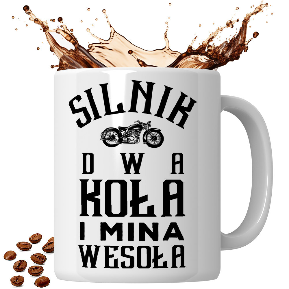 Kubek SILNIK DWA KOLA I MINA WESOLA - VoloDonum | Sklep EMPIK.COM