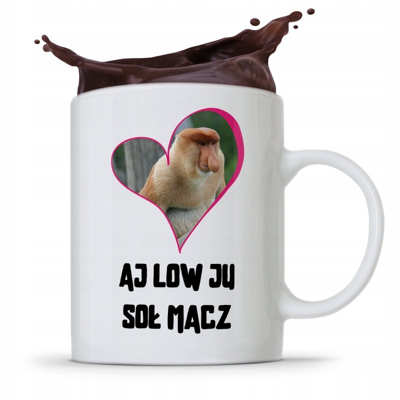 KUBEK ŚMIESZNY JANUSZ NOSACZ AJ LOW JU SOŁ MACZ z Nadrukiem ze Zdjęciem - PoliDraw | Sklep EMPIK.COM