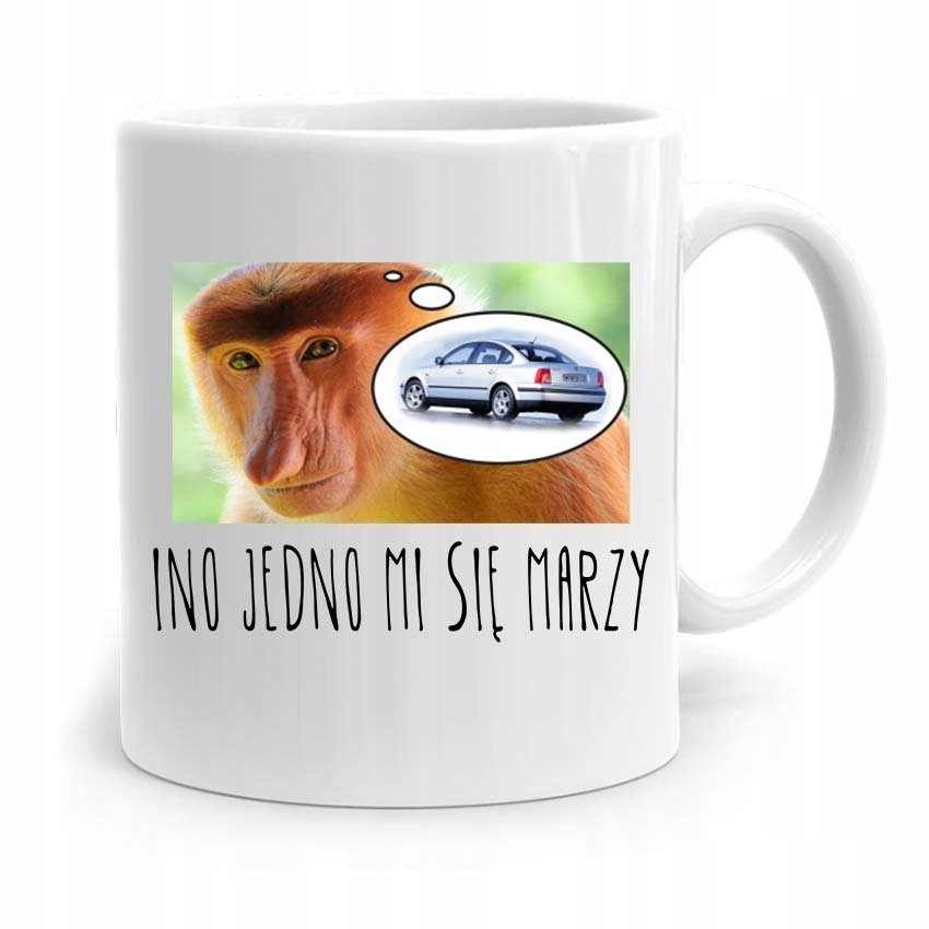 KUBEK ŚMIESZNY NOSACZ JANUSZ JEDNO MI SIĘ MARZY z Nadrukiem ze Zdjęciem - PoliDraw | Sklep EMPIK.COM