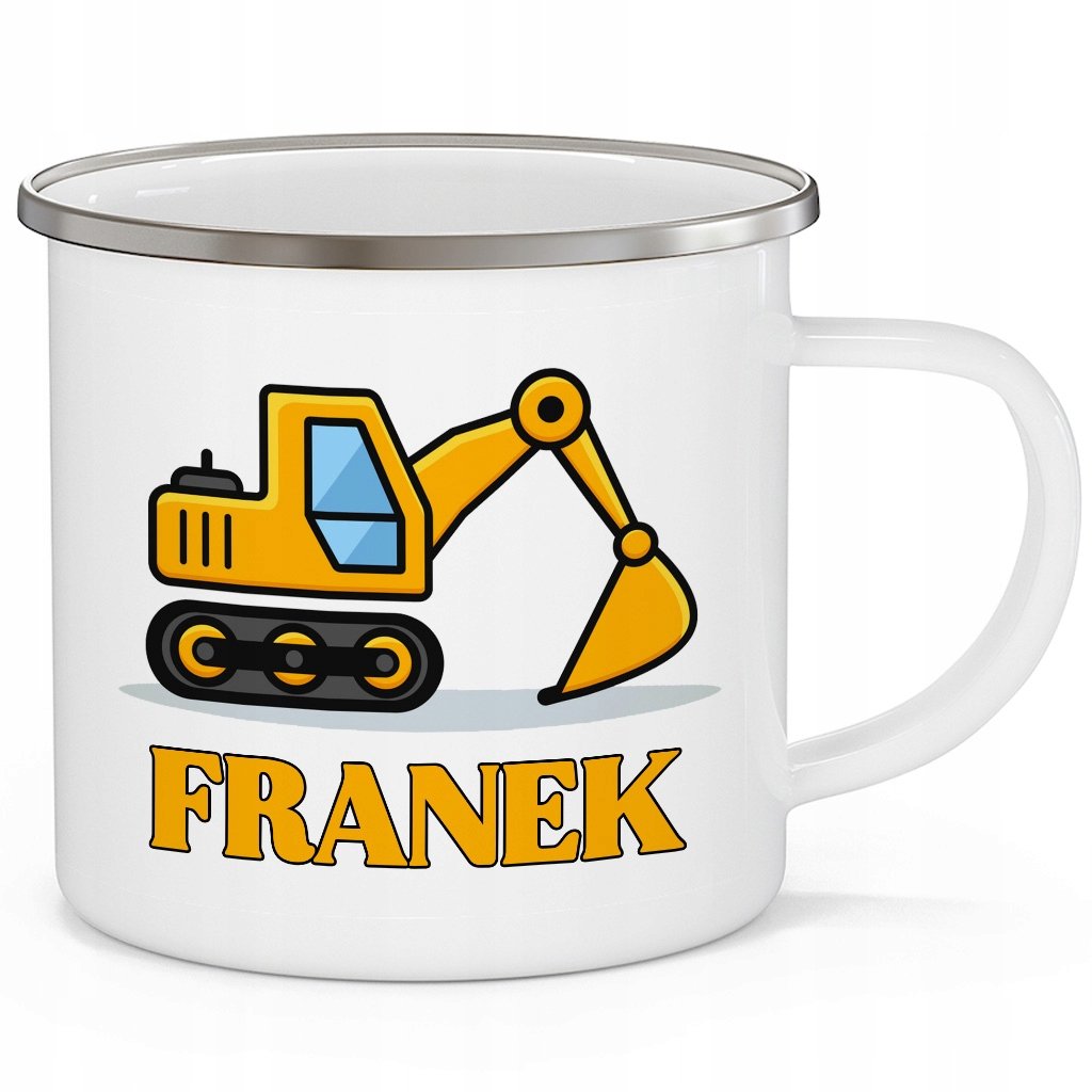 KUBEK STALOWY Prezent Dziecka KOPARKA Wzory + IMIĘ - Inna marka | Sklep ...