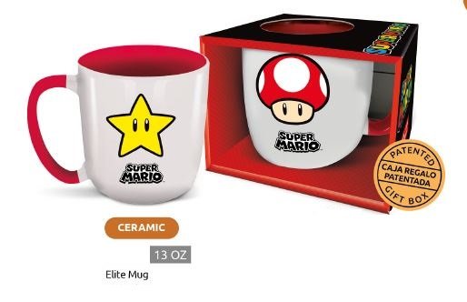 Kubek Super Mario - Grzybek i Gwiazda (384 ml) - Inna marka | Sklep ...