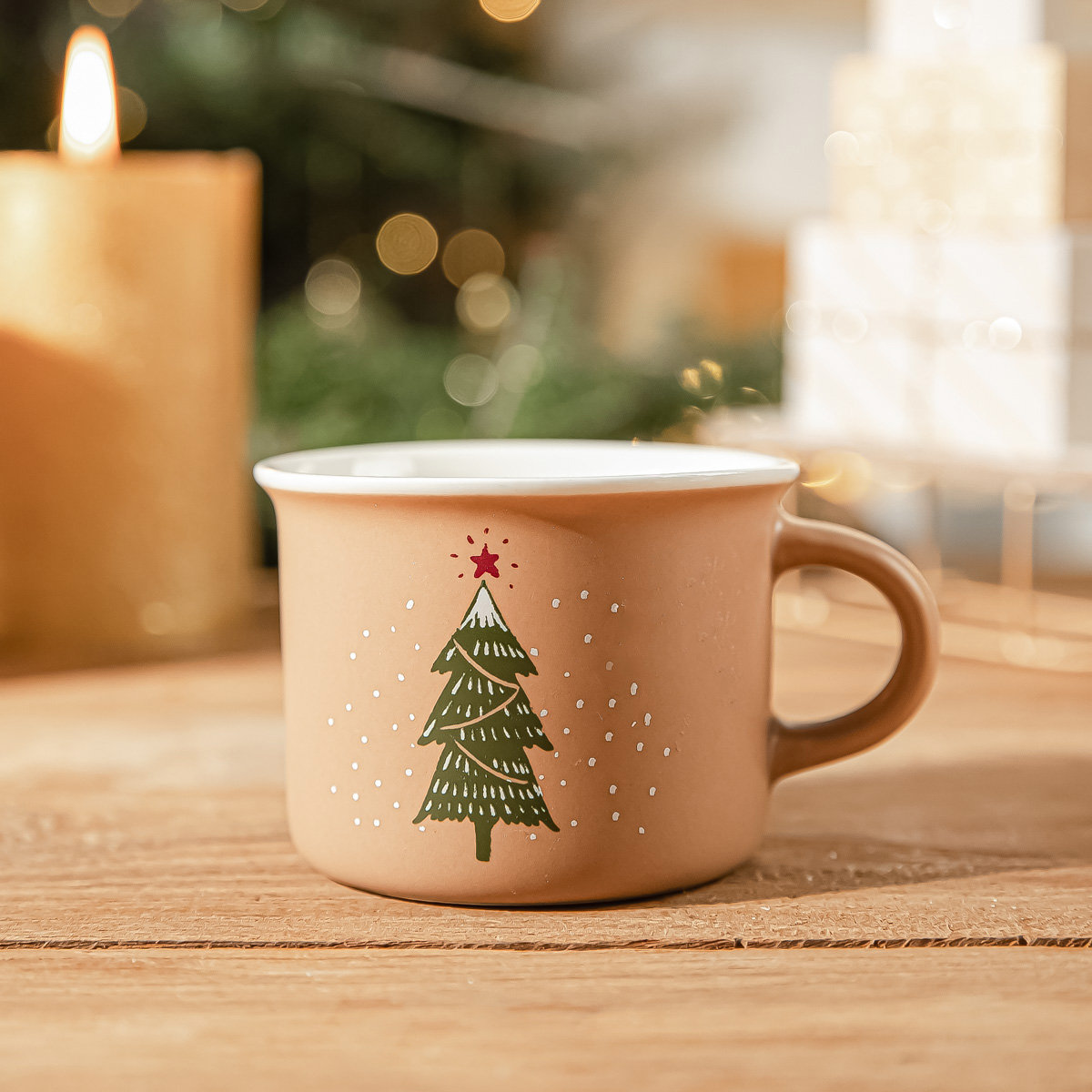 Kubek świąteczny FLOCON z choinką 0,16 l HOMLA - Homla | Sklep EMPIK.COM